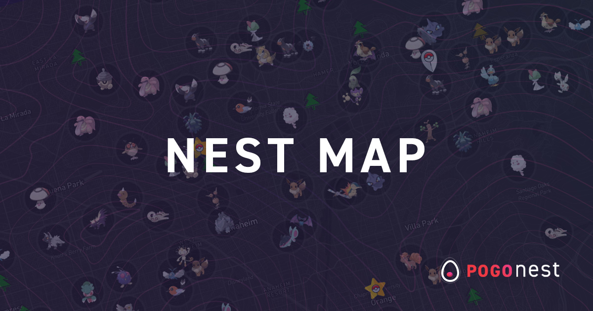 Nest Map - Pokémon GO Nests Map for Southern California - PoGONest